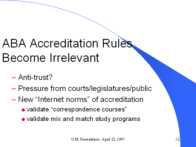 ABA Accreditation Rules Become Irrelevant
